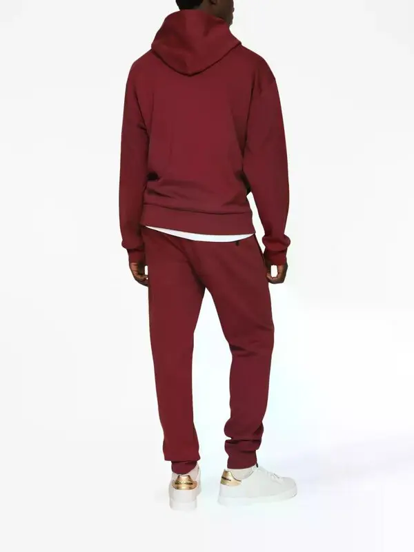 Dolce & Gabbana Motif-embroidered Pullover Hoodie - Red