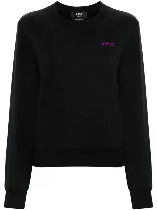 A.p.c. Flocked-logo Sweatshirt