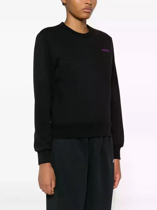 A.p.c. Flocked-logo Sweatshirt