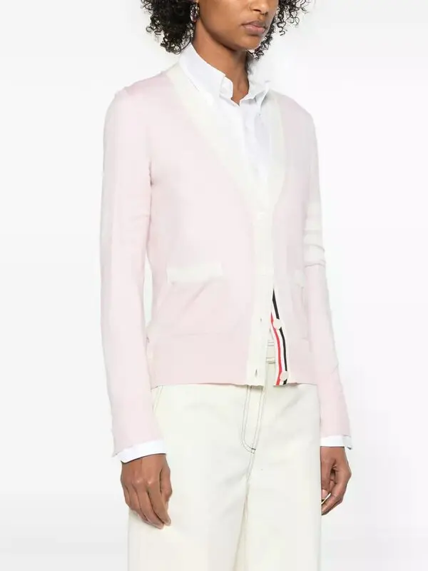 Thom Browne 4-bar Striped Fine-knitted Cardigan
