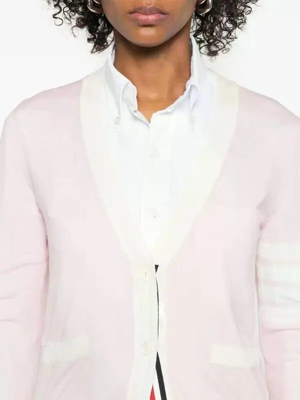 Thom Browne 4-bar Striped Fine-knitted Cardigan