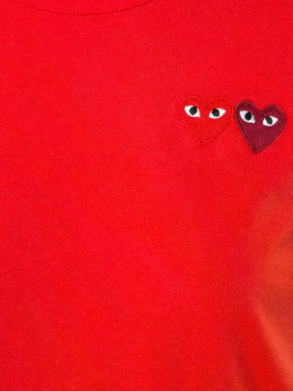 Play Comme Des Garcon Embroidered Heart T-shirt