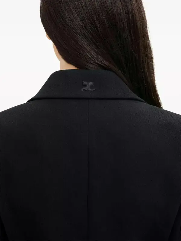 COURREGES Hyperbole Heritage Logo-appliqué Coat