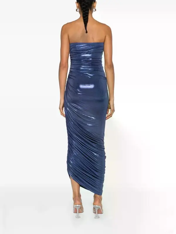 Norma Kamali Diana Strapless Gown - Blue