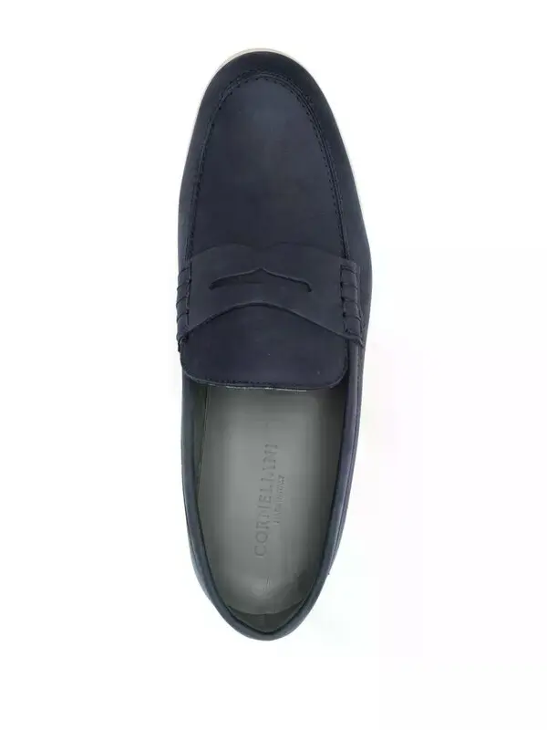 Corneliani Penny-slot Leather Loafers