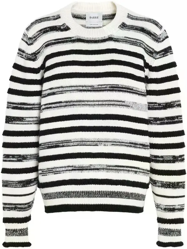 BARRIE Striped Crew Neck Sweater