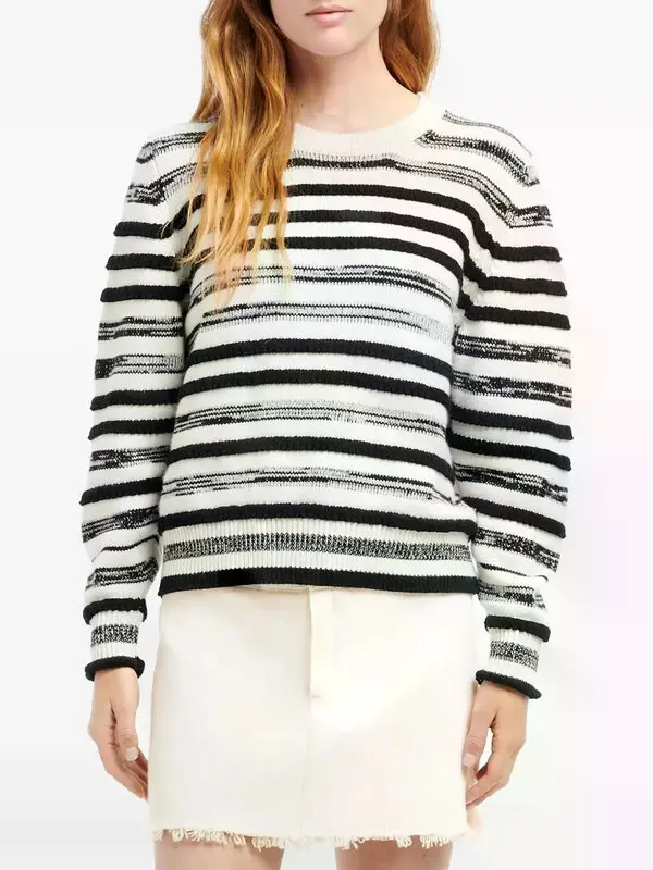 BARRIE Striped Crew Neck Sweater