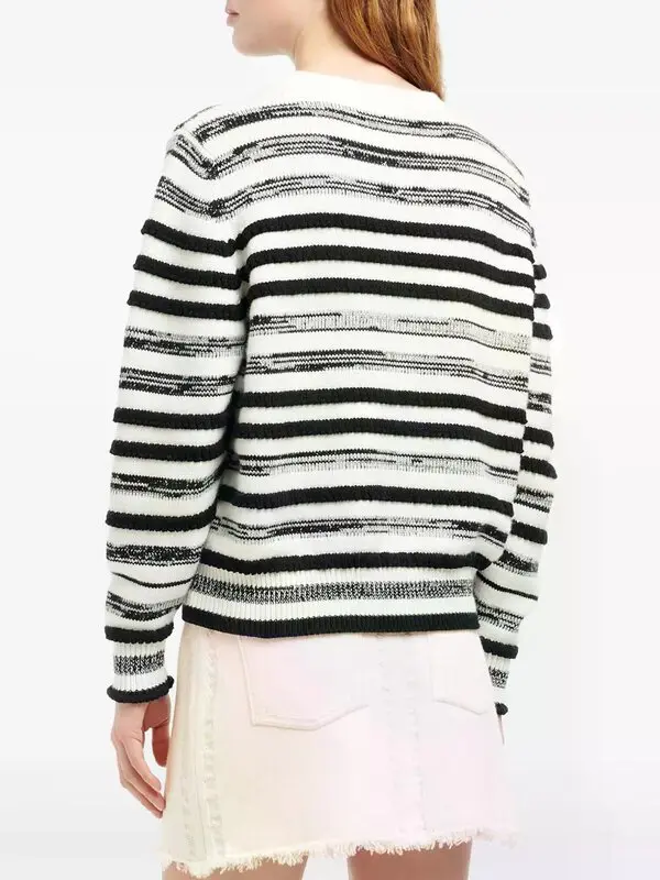 BARRIE Striped Crew Neck Sweater