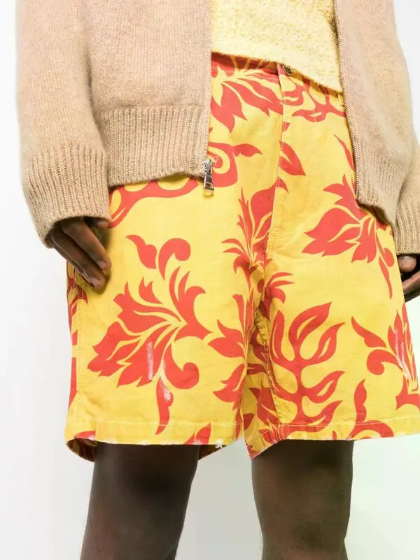ERL Graphic-print Cotton Shorts