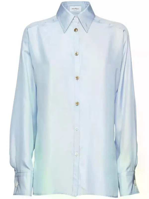 FERRAGAMO Button-front Satin Shirt