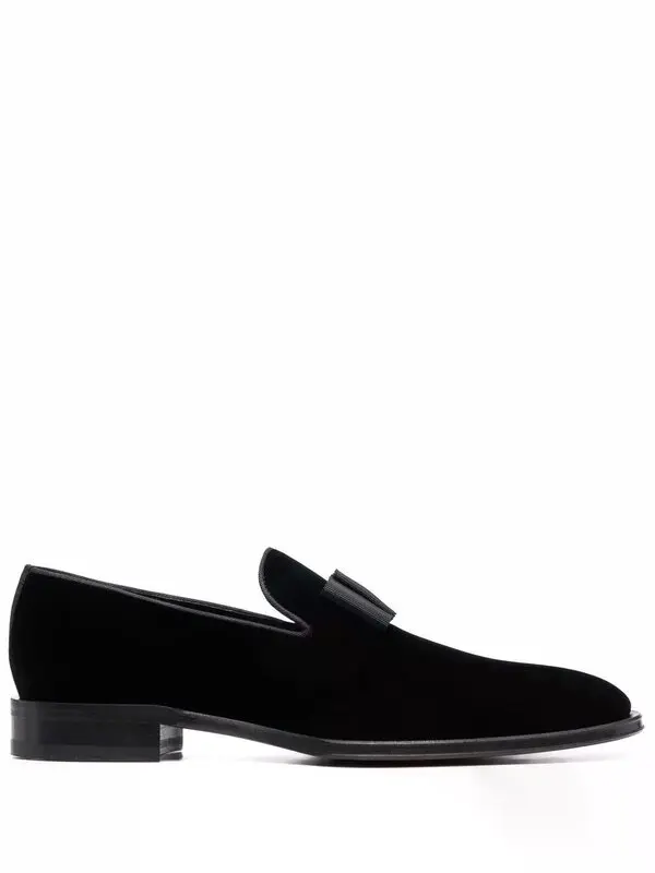 Dsquared2 Velvet Loafers With Bow Detailing