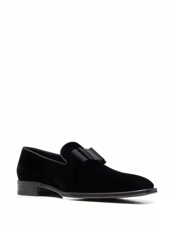 Dsquared2 Velvet Loafers With Bow Detailing