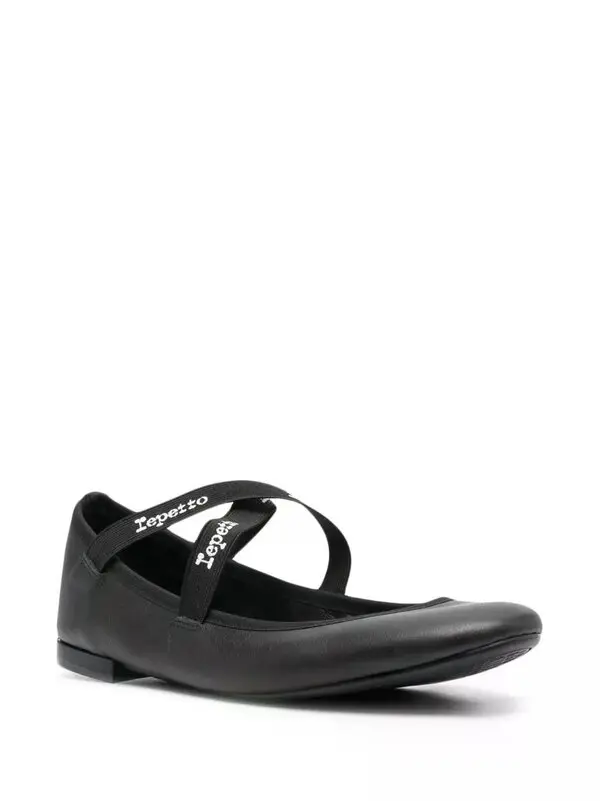 Repetto Joana Mary Jane Leather Ballerina Shoes - Black