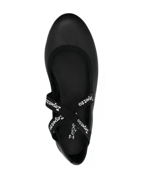 Repetto Joana Mary Jane Leather Ballerina Shoes - Black