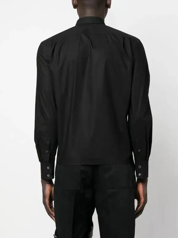 Raf Simons Logo-patch Long-sleeve Cotton Shirt
