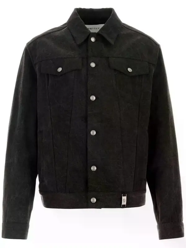 Alexander McQueen Logo-plaque Denim Jacket