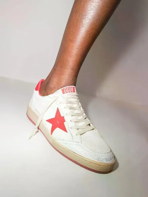 GOLDEN GOOSE Ball Star Trainers In Nappa Leather - White