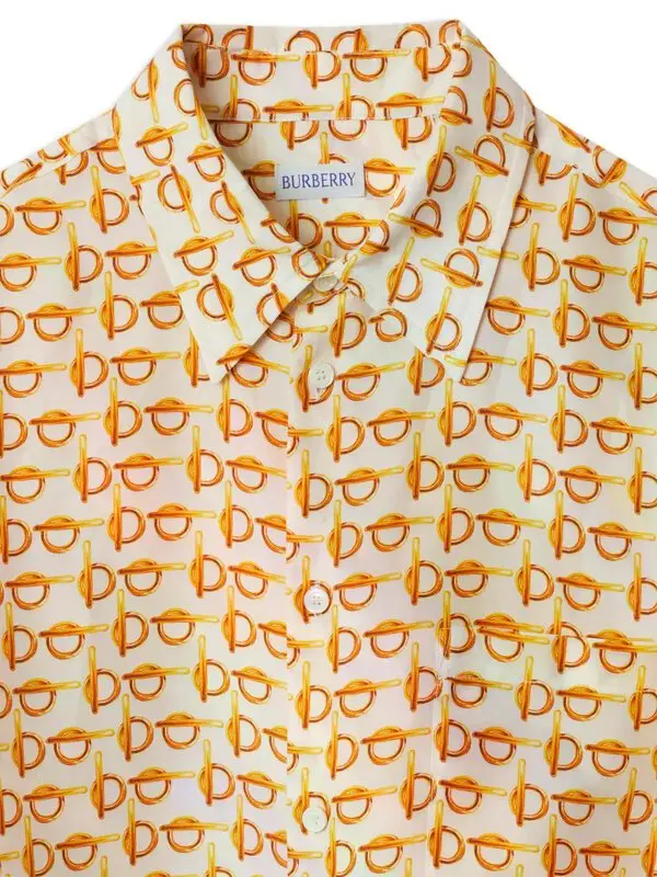 Burberry Silk Poplin Shirt - Orange