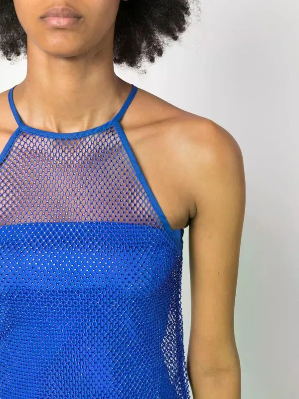 Patrizia Pepe Rhinestone-embellished Sleeveless Top - Blue