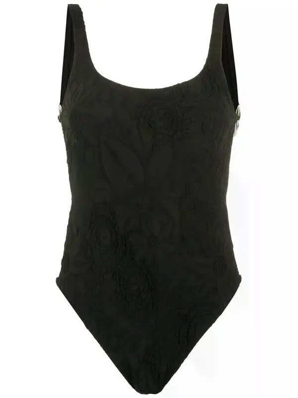 AMIR SLAMA Jacquard One-piece Swimsuit - Multicolour