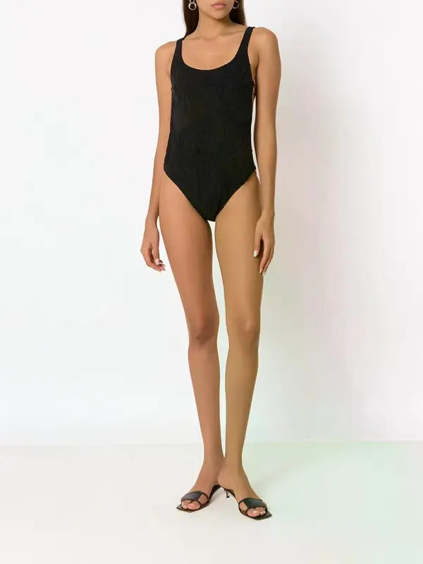 AMIR SLAMA Jacquard One-piece Swimsuit