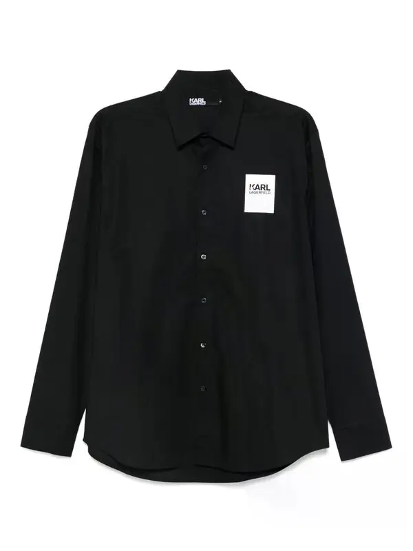 Karl Lagerfeld Logo-patch Shirt - Blue