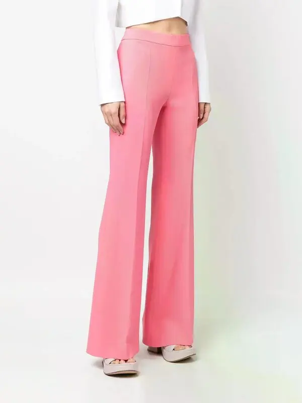 Moschino Pressed-crease Flared Trousers - Pink