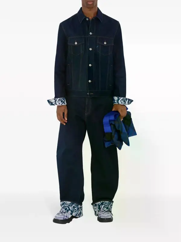 Burberry Logo-patch Cotton Denim Jacket