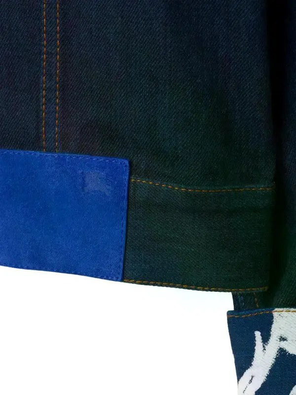 Burberry Logo-patch Cotton Denim Jacket