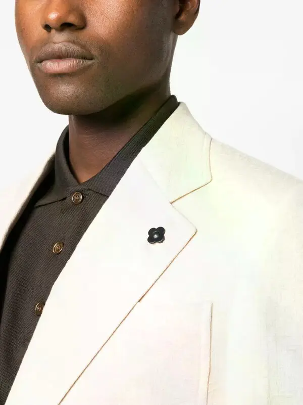 LARDINI Single-breasted Cotton-blend Blazer