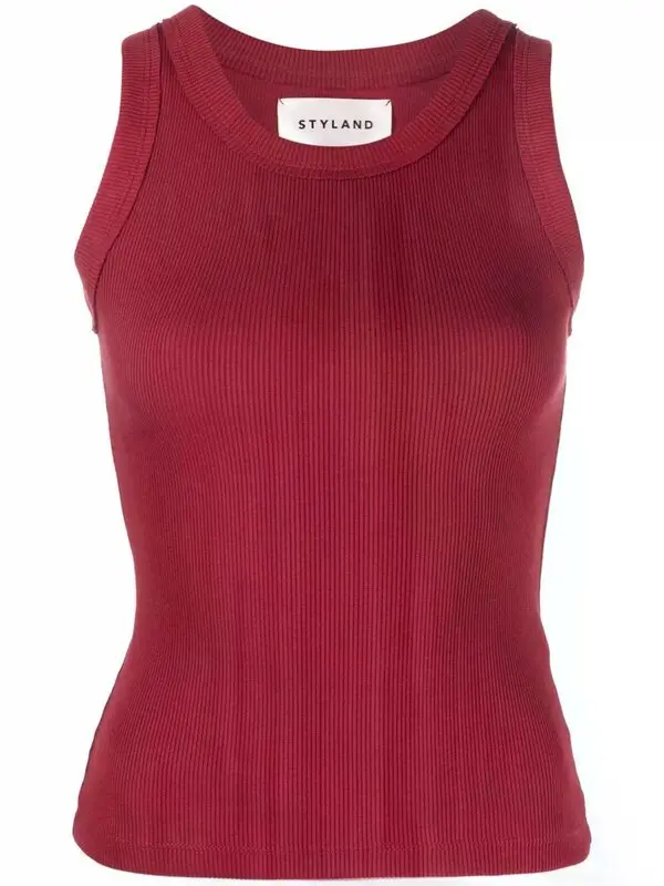 STYLAND Fine-ribbed Tank Top - Red