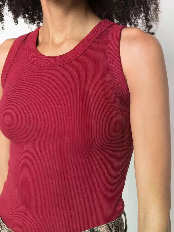 STYLAND Fine-ribbed Tank Top - Red