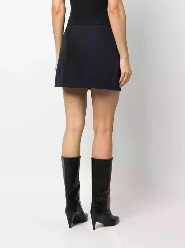 Alexander McQueen Wool-cotton Blend Mini Wrap Skirt
