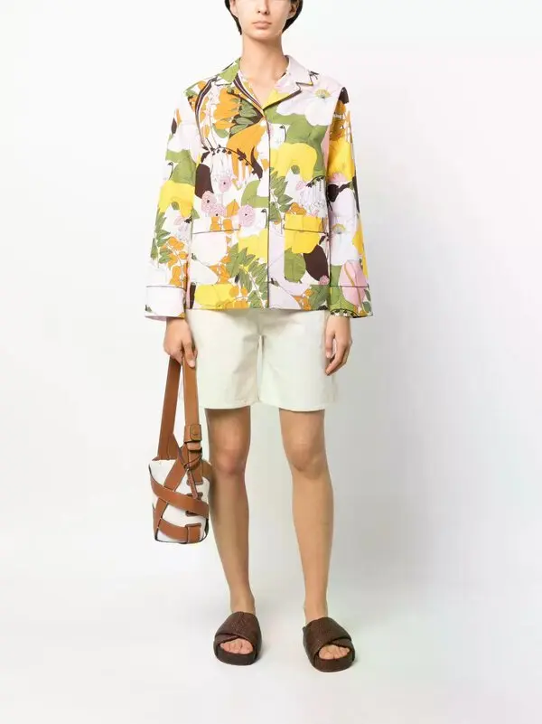 La DoubleJ Hammock Floral-print Cotton Shirt