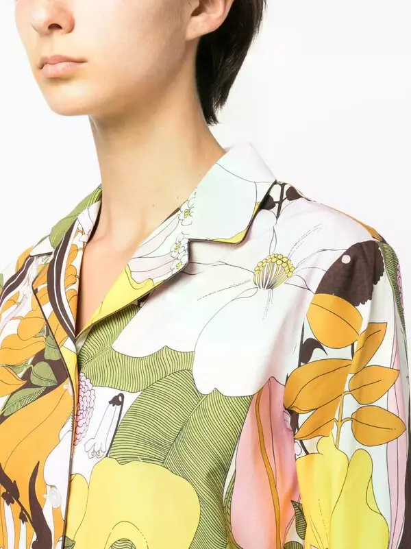 La DoubleJ Hammock Floral-print Cotton Shirt