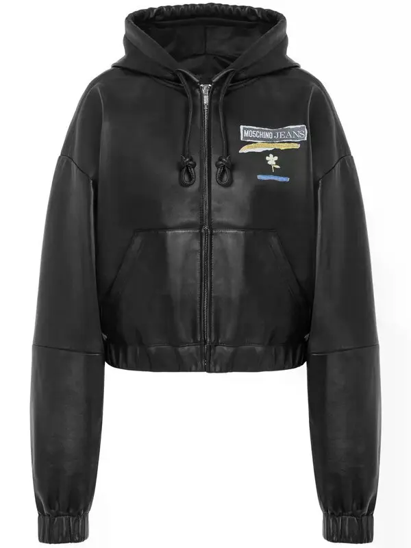 Moschino Printed Leather Jacket
