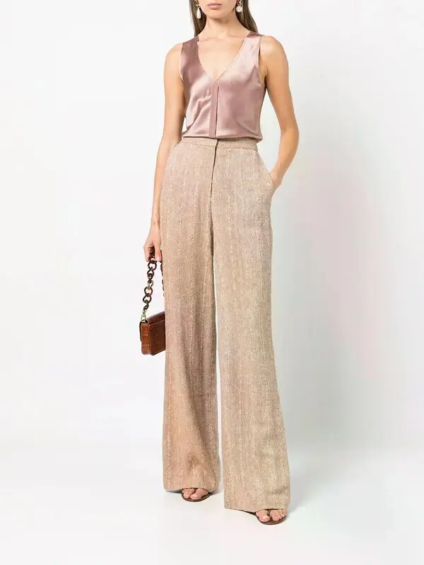 Voz Raw-cut Silk Tank Top - Pink