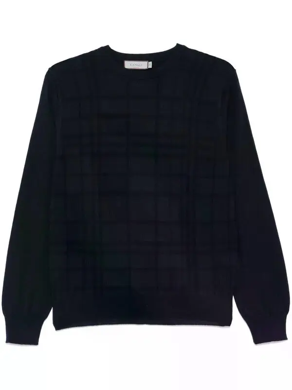 Canali Merino Wool Jacquard Sweater
