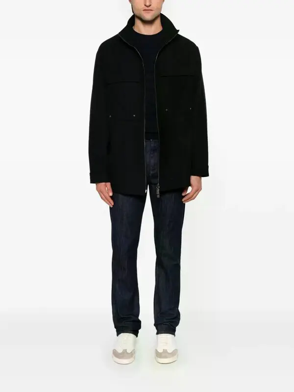 Canali Merino Wool Jacquard Sweater