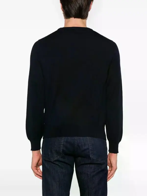 Canali Merino Wool Jacquard Sweater