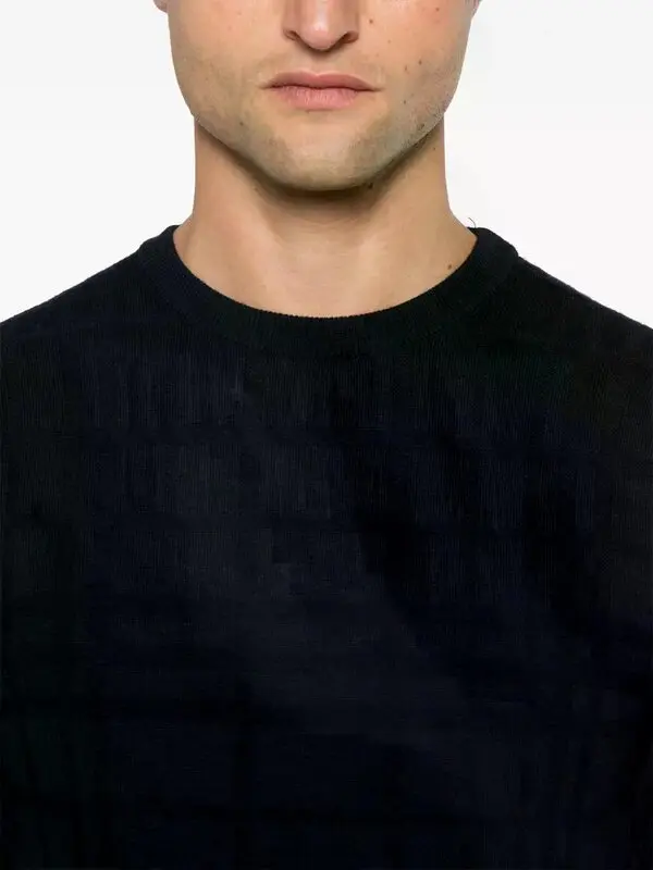 Canali Merino Wool Jacquard Sweater