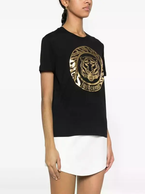 Just Cavalli Tiger Head-print T-shirt - Black