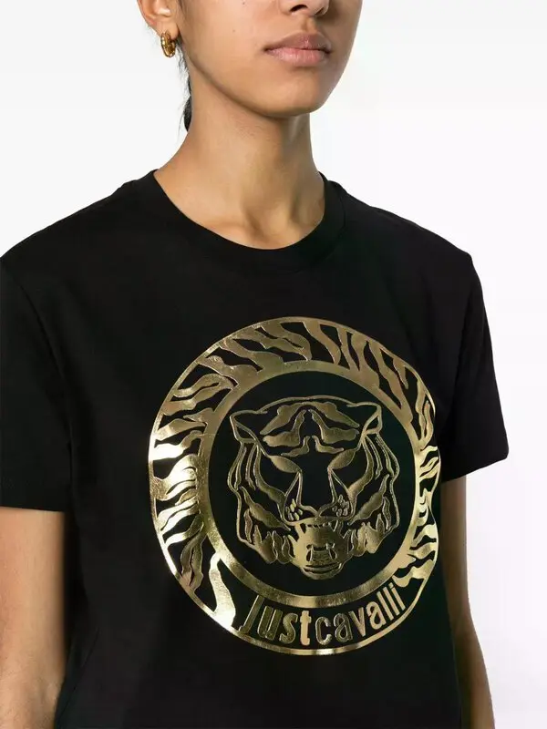 Just Cavalli Tiger Head-print T-shirt - Black