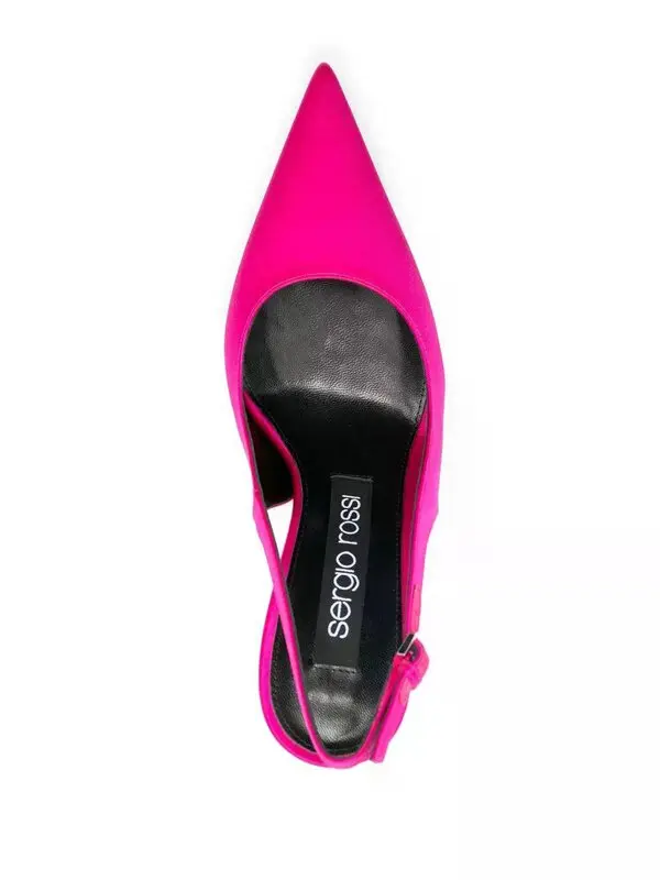 SERGIO ROSSI Slingback Leather Pumps