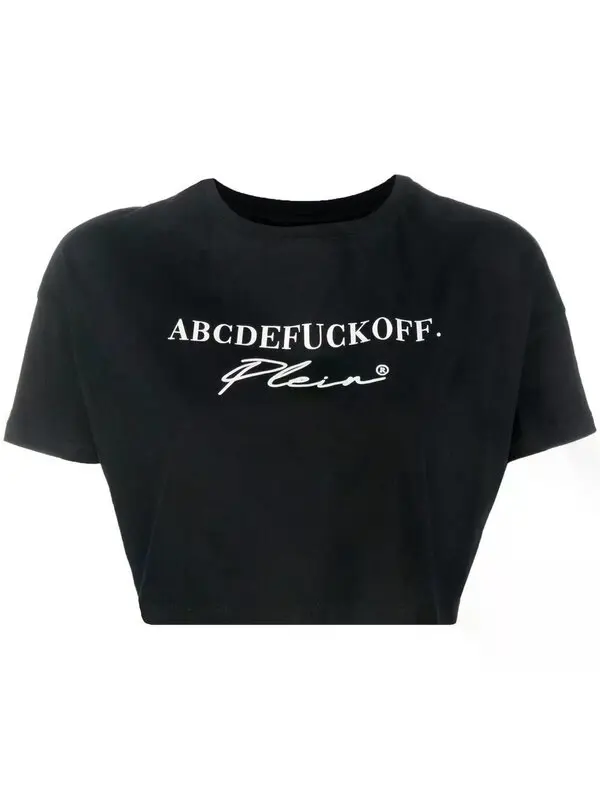 Philipp Plein Cotton Slogan-print Cropped T-shirt