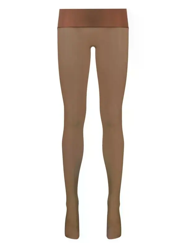MAISON CLOSE Seamless Crotchless Tights - Neutrals