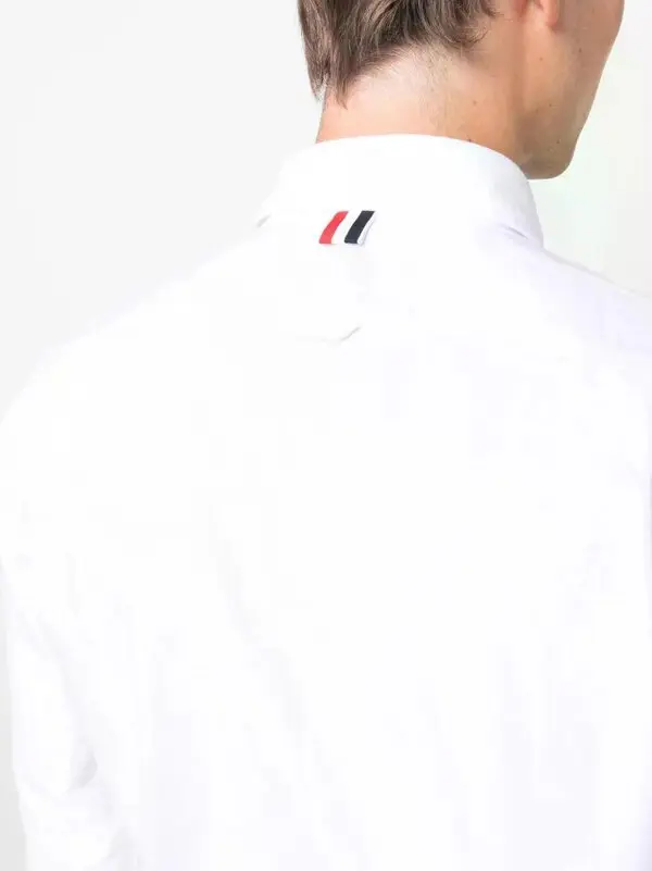 Thom Browne Logo-patch Cotton Shirt