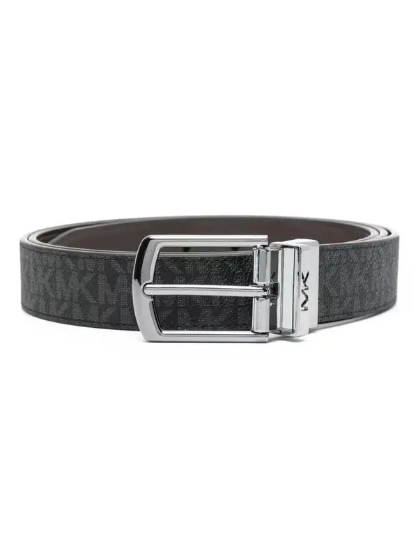 Michael Kors Logo-print Reversible Belt - Black