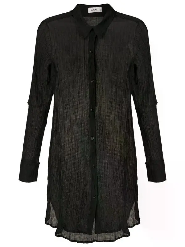 AMIR SLAMA Crinkle-finish Shirt Dress