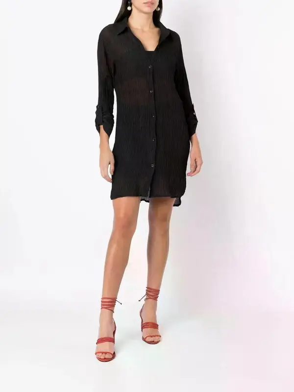 AMIR SLAMA Crinkle-finish Shirt Dress